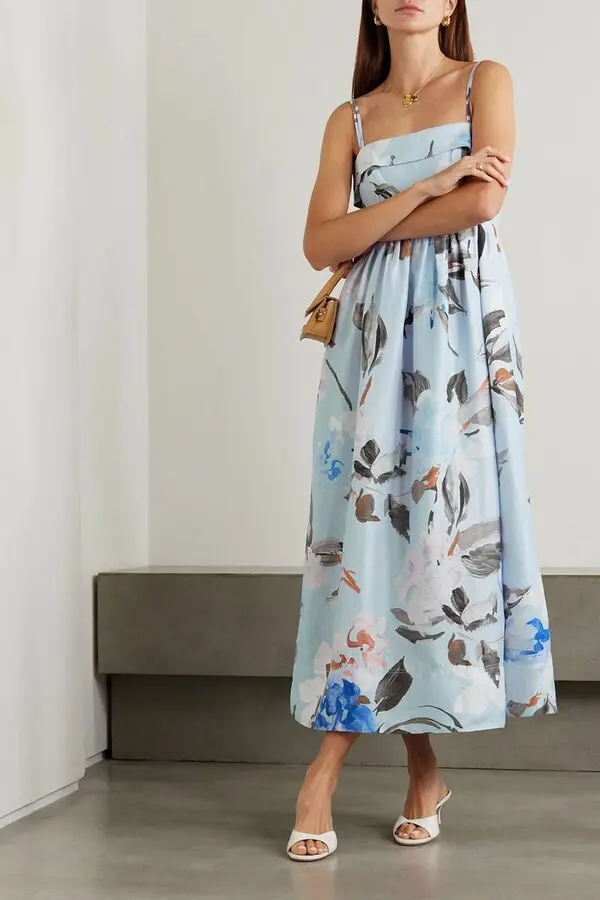 blue orchid linen dress Brynn Orchid Knit Maxi Dress - Baby Blue