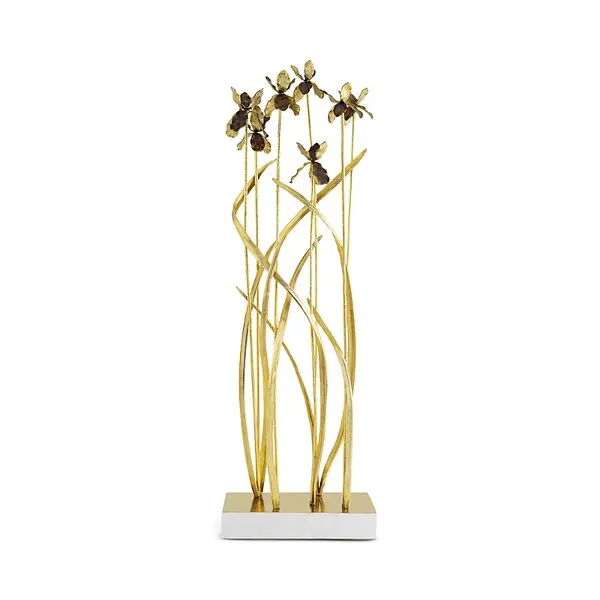 Michael Aram Black Iris Garden Sculpture - Gold