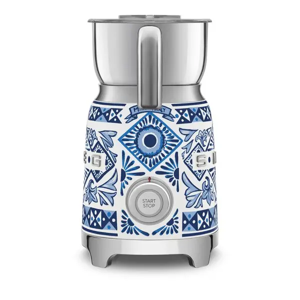 SMEG Dolce & Gabbana 50's Retro Style Aesthetic Blu Mediterraneo Milk Frother - Blue