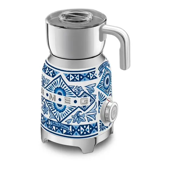 SMEG Dolce & Gabbana 50's Retro Style Aesthetic Blu Mediterraneo Milk Frother - Blue