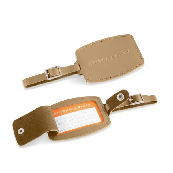 Briggs & Riley Leather Luggage Tag - Olive