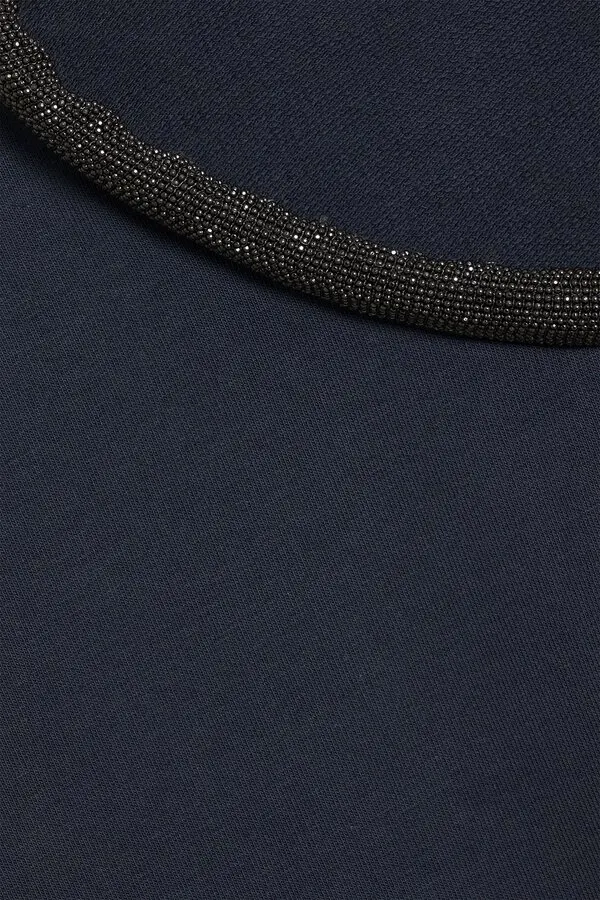 Brunello Cucinelli Bead-embellished French Cotton-blend Terry Dress