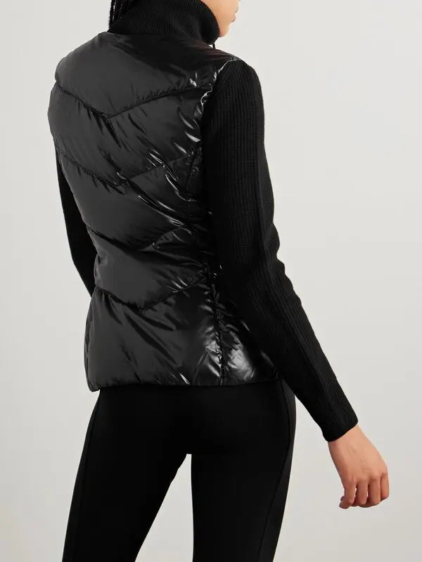 Moncler Appliquéd Wool And Quilted Shell Down Jacket
