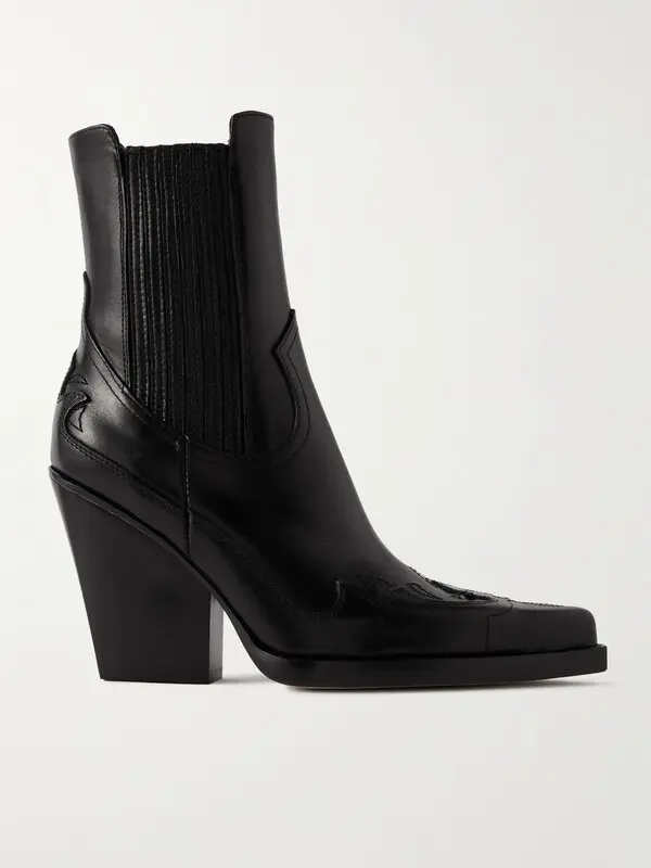 Paris Texas Dallas Embroidered Leather Pointed-toe Ankle Boots