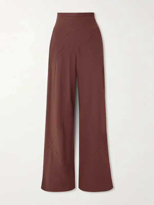 Rick Owens Paneled Charmeuse Track Pants