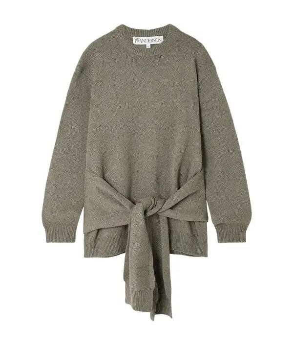 JW Anderson Tie-detailed Knitted Sweater