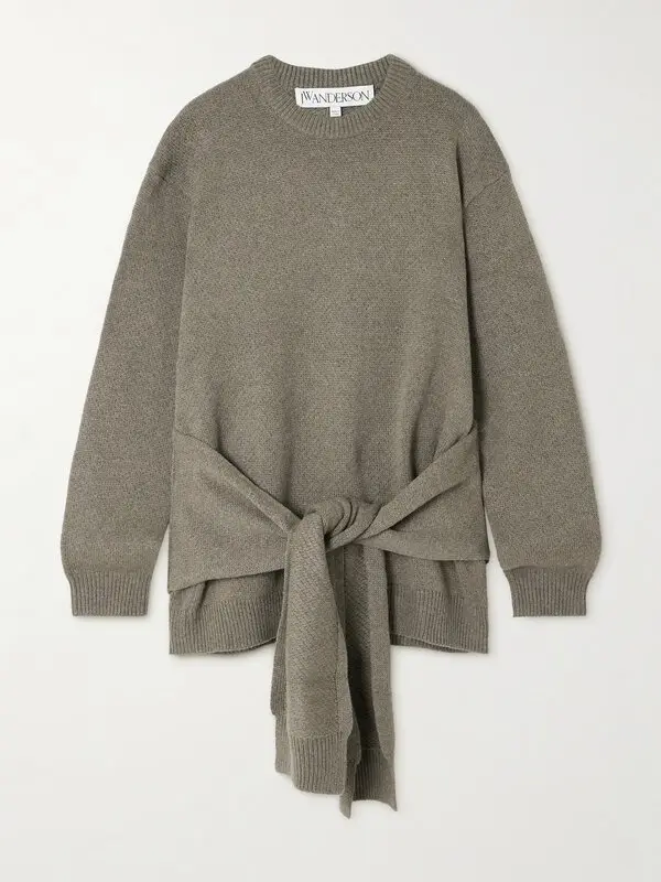 JW Anderson Tie-detailed Knitted Sweater