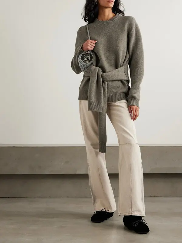 JW Anderson Tie-detailed Knitted Sweater