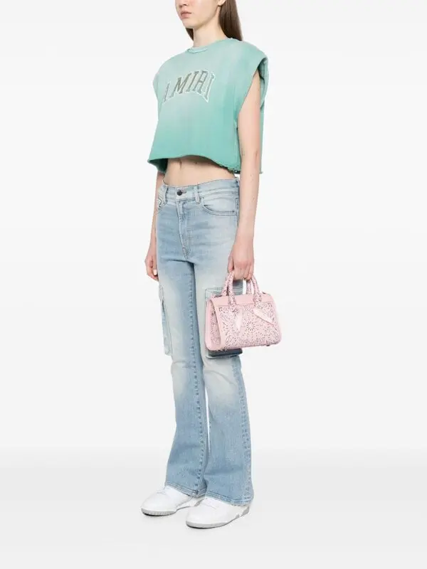 Amiri Bandana Micro Triangle Crossbody Bag - Pink