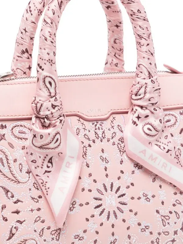 Amiri Bandana Micro Triangle Crossbody Bag - Pink