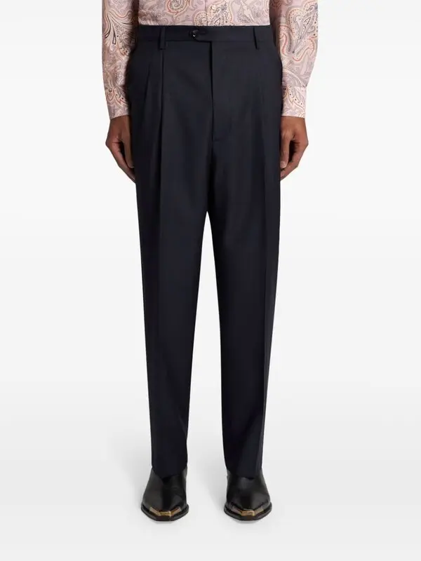 Etro Pleated Trousers - Blue