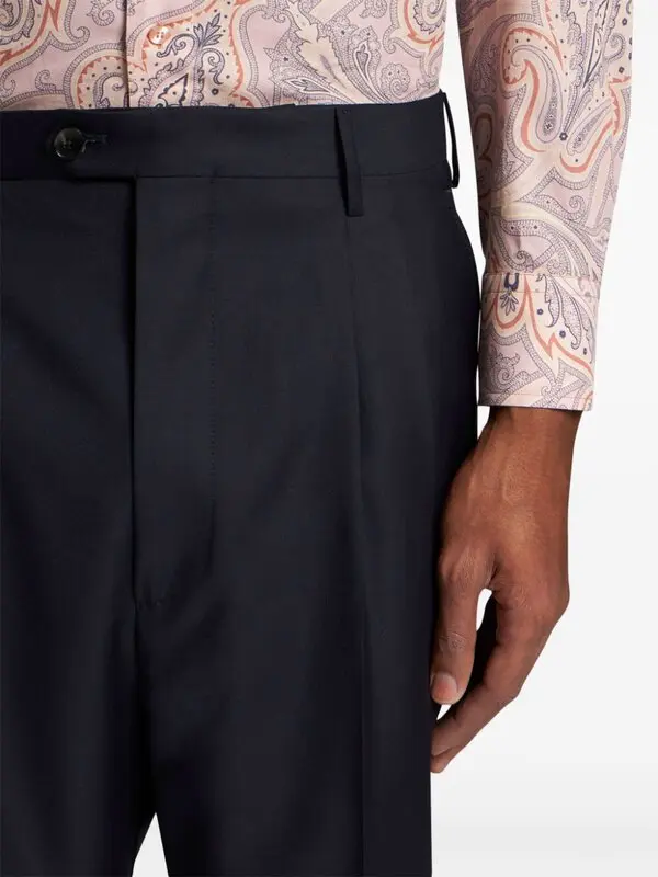 Etro Pleated Trousers - Blue