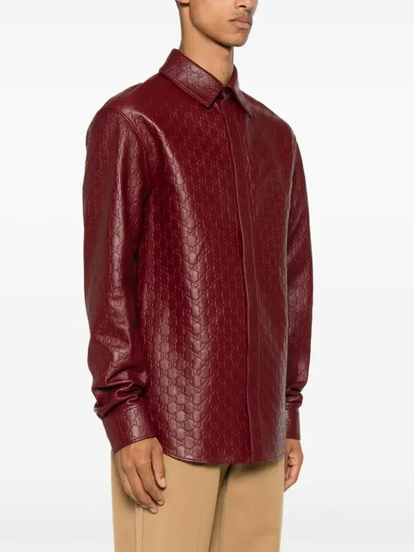 open lace back dress Gucci By Tom Ford Red Logo Silk Shirt