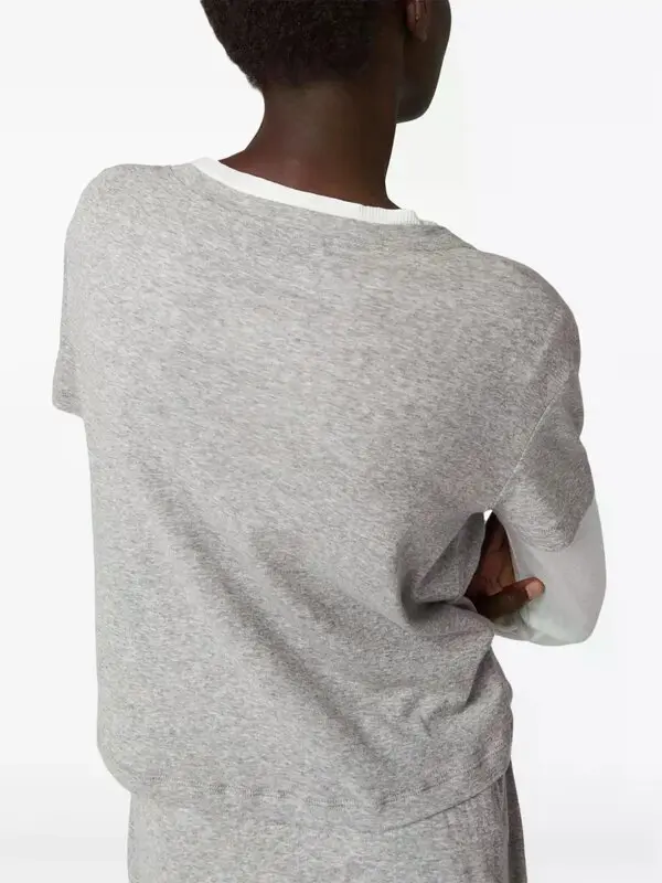 Miu Miu Ribbed Jersey T-shirt - Grey
