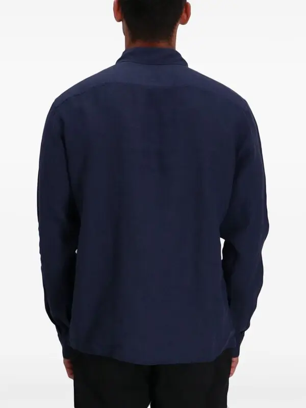 BOSS Logo-embroidered Shirt - Blue