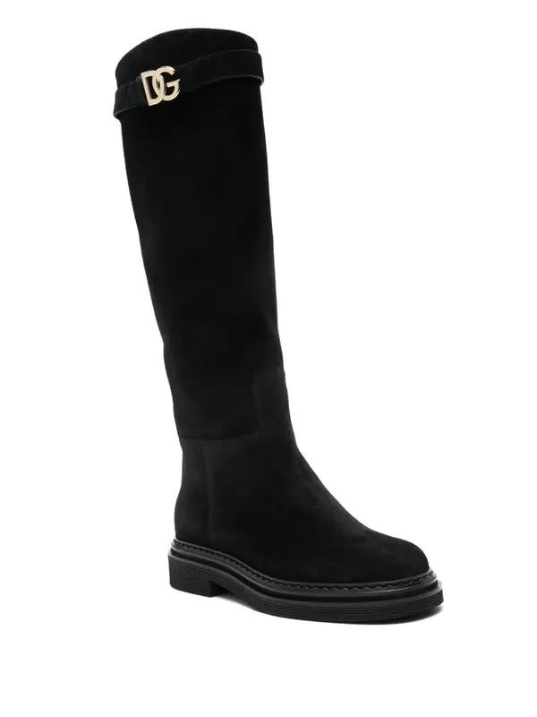 Dolce & Gabbana Dg Logo Boots - Black