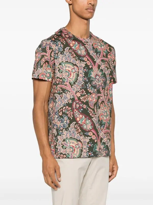 Etro Paisley-print T-shirt - Green