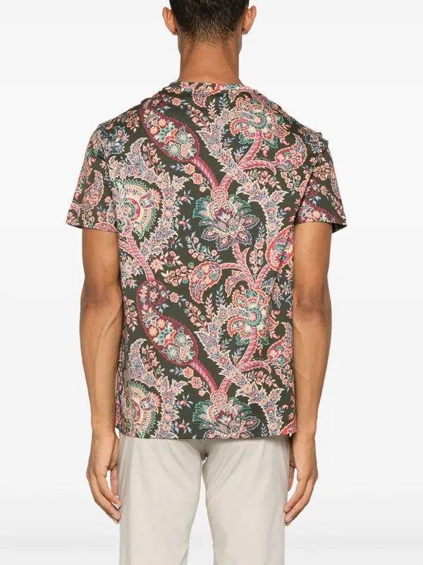 Etro Paisley-print T-shirt - Green