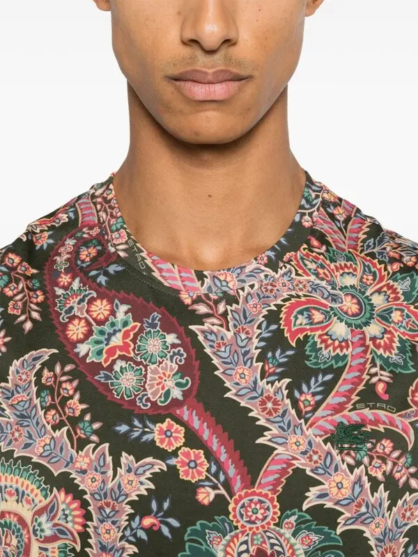 Etro Paisley-print T-shirt - Green