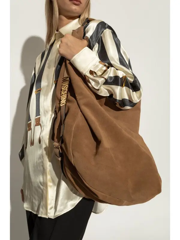 Moschino Suede Hobo Bag