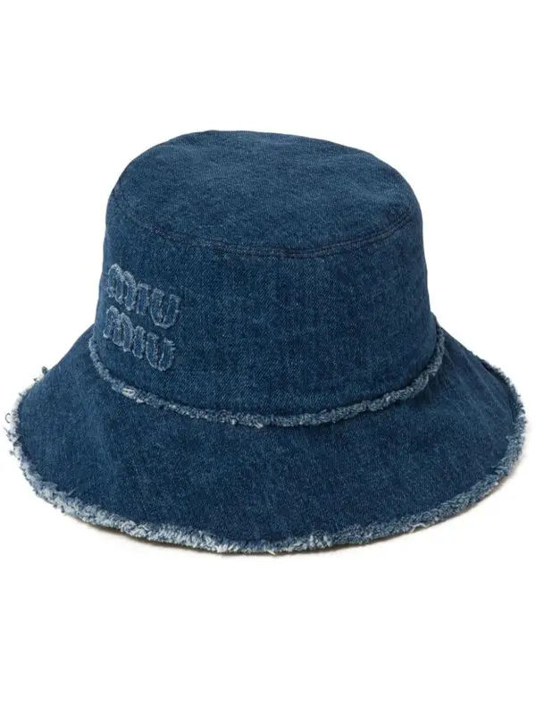 Miu Miu Denim Bucket Hat - Blue