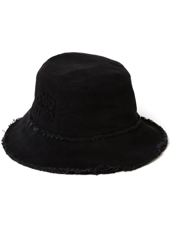 Miu Miu Denim Bucket Hat - Black