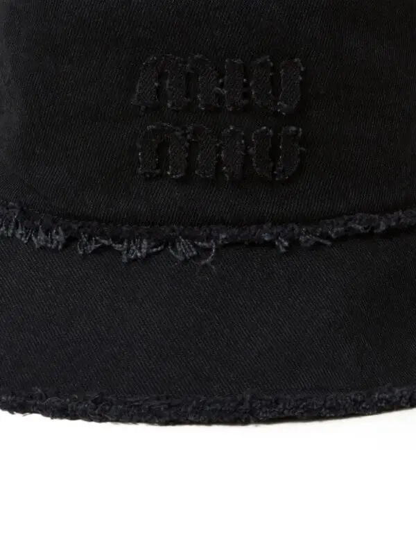 Miu Miu Denim Bucket Hat - Black