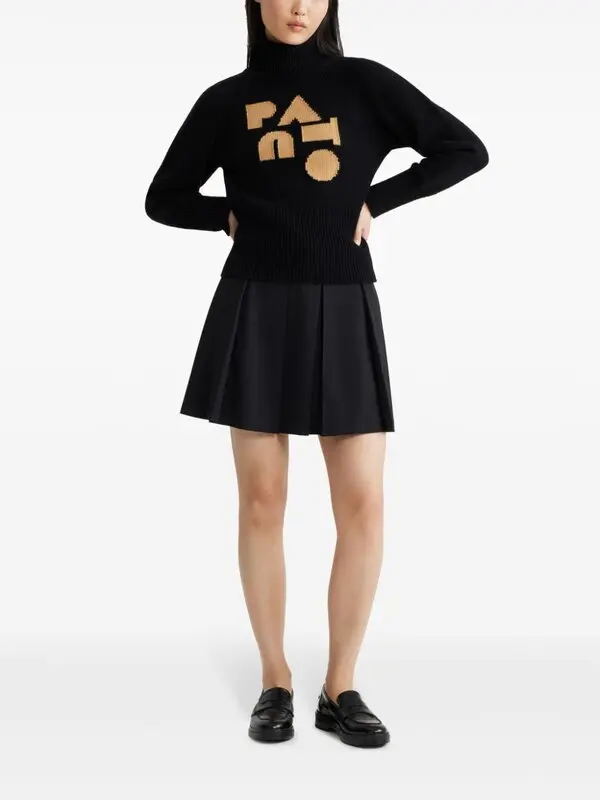 PATOU Pleated Mini Skirt - Black