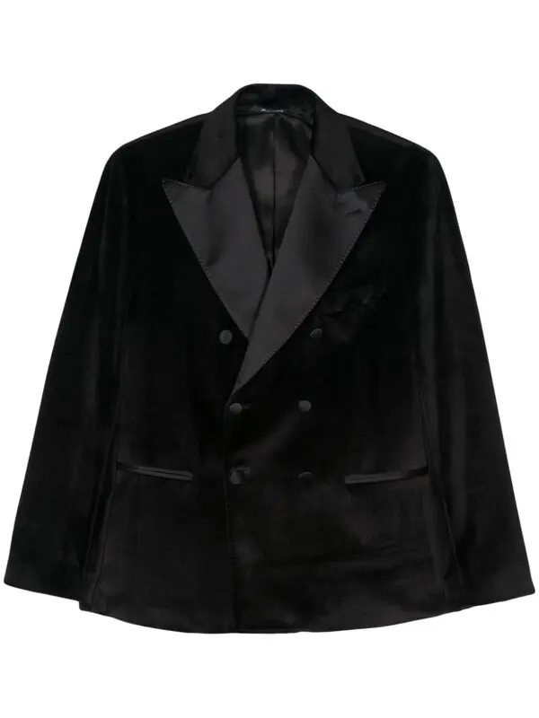 REVERES 1949 Velvet Suit Jacket - Black