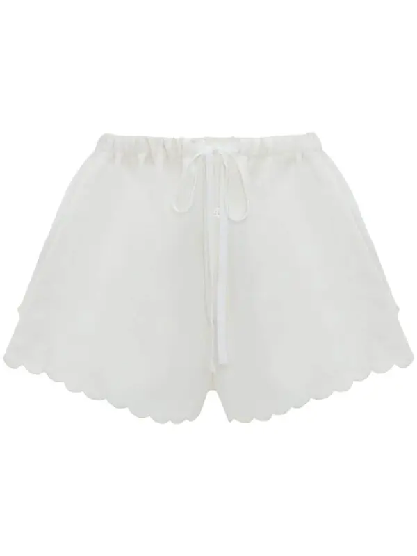 Victoria Beckham Embroidered Drawstring-waist Shorts