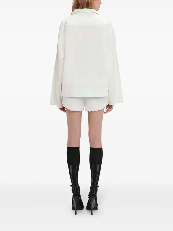 Victoria Beckham Embroidered Drawstring-waist Shorts