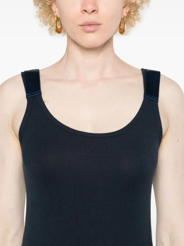 Helmut Lang Fine-ribbed Mini Dress - Blue