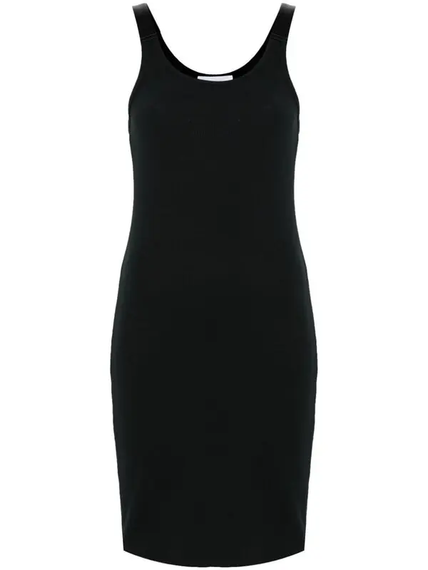 Helmut Lang Fine-ribbed Mini Dress - Black
