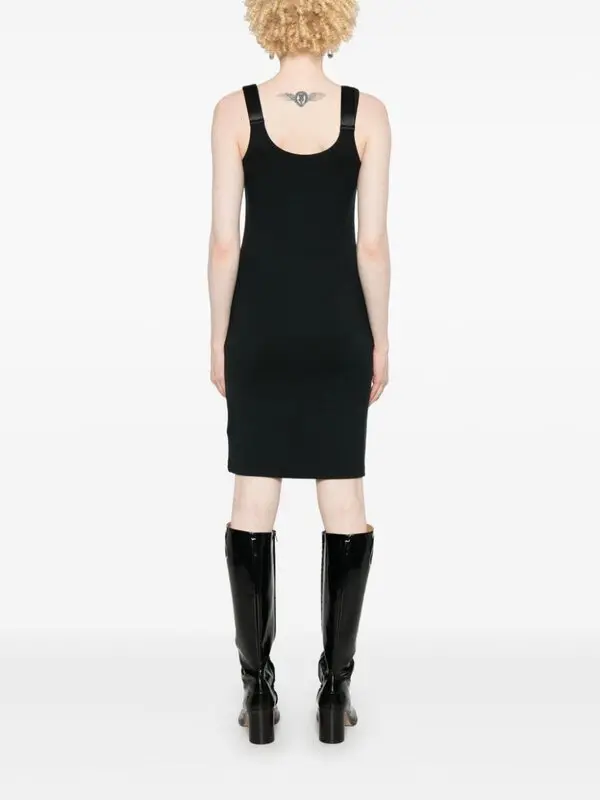 Helmut Lang Fine-ribbed Mini Dress - Black