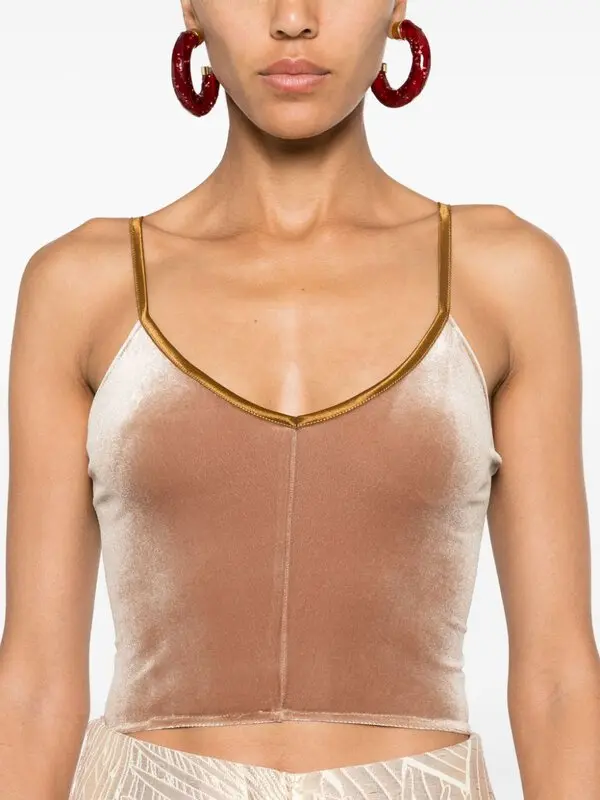 FORTE_FORTE Velvet Cropped Top