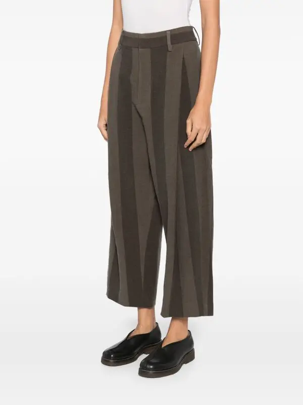 UMA WANG Virgin Wool Blend Striped Trousers