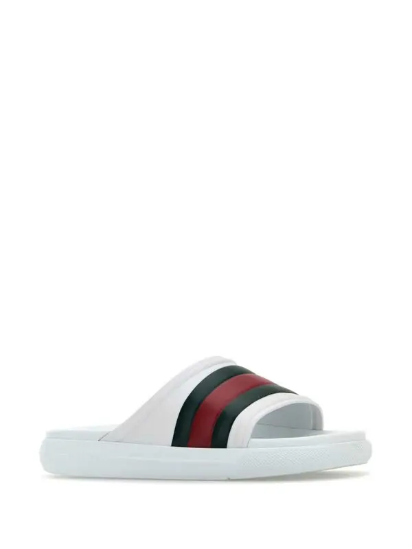 Gucci Web-stripe Slides - White