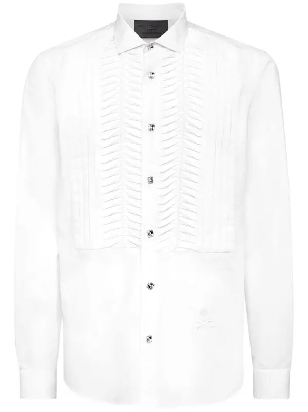 Philipp Plein Black Tie Long-sleeve Shirt