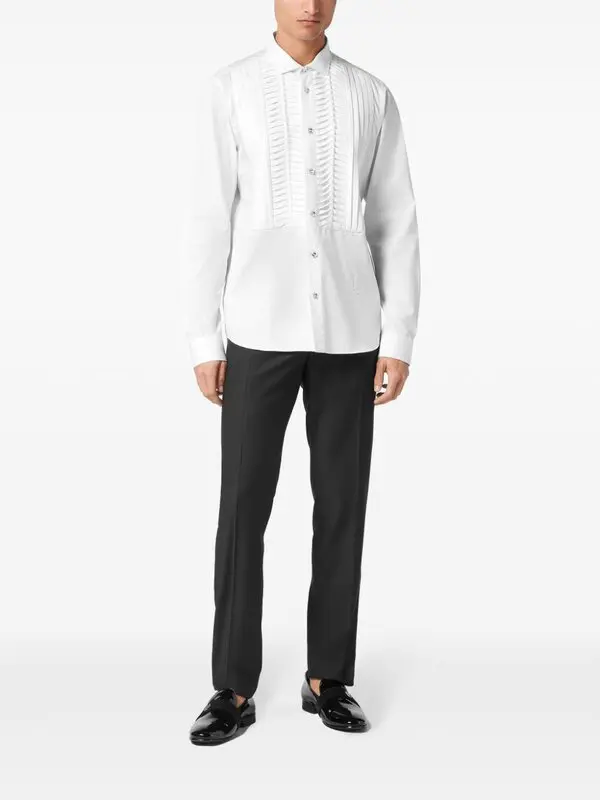 Philipp Plein Black Tie Long-sleeve Shirt