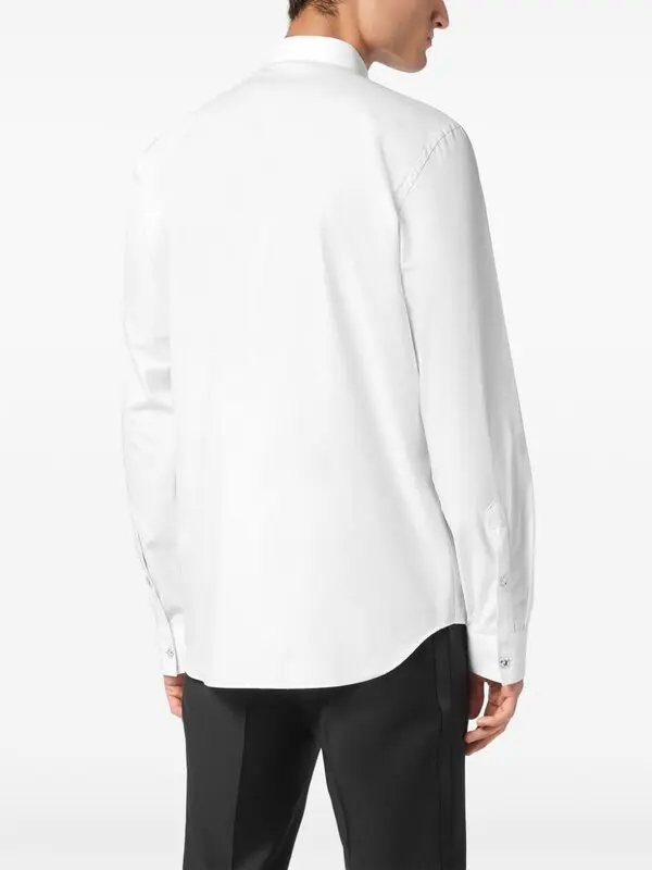 Philipp Plein Black Tie Long-sleeve Shirt