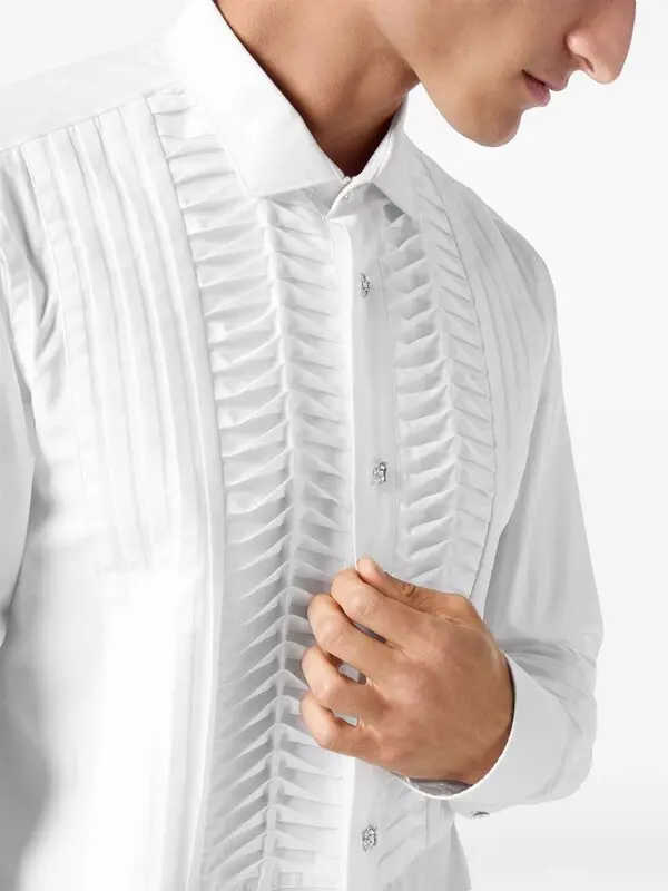 Philipp Plein Black Tie Long-sleeve Shirt