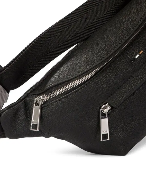 BOSS Faux Leather Belt Bag With Embossed Logo