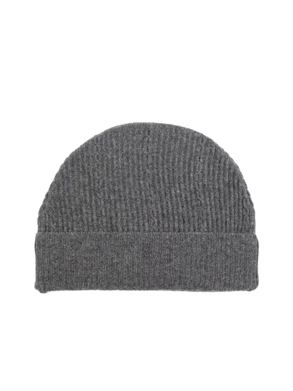 Etro Logo-embroidered Beanie - Grey