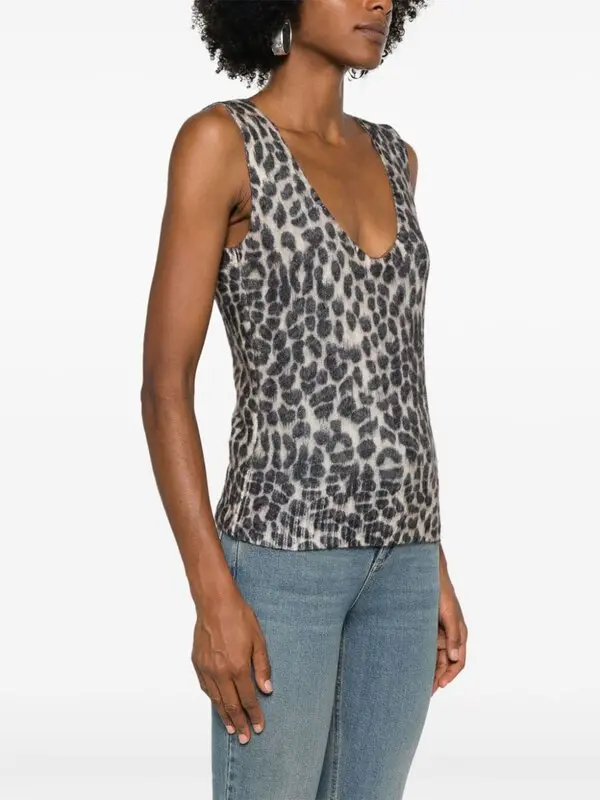 Blumarine Leopard-print Tank Top