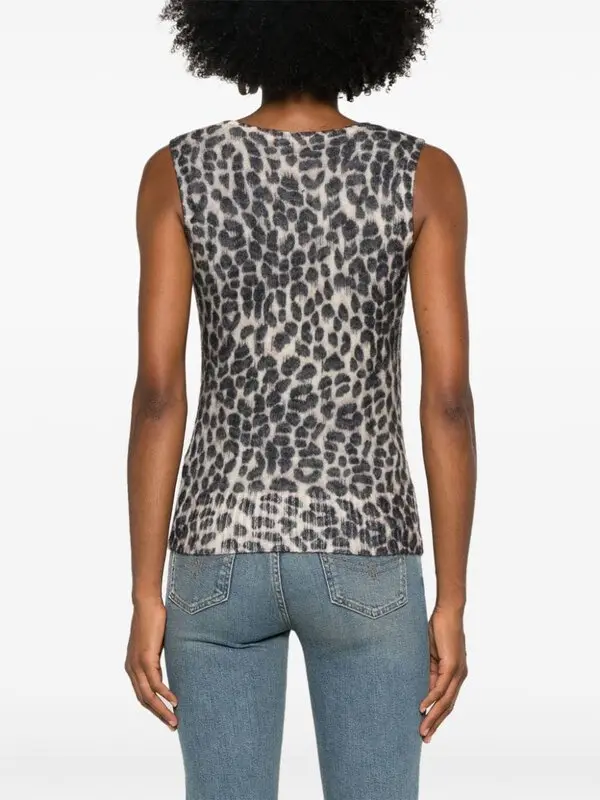 Blumarine Leopard-print Tank Top