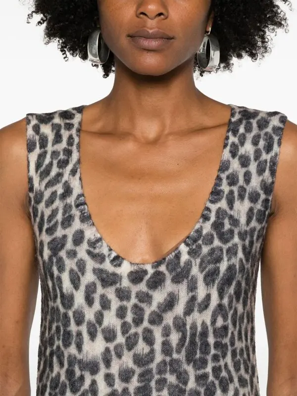 Blumarine Leopard-print Tank Top
