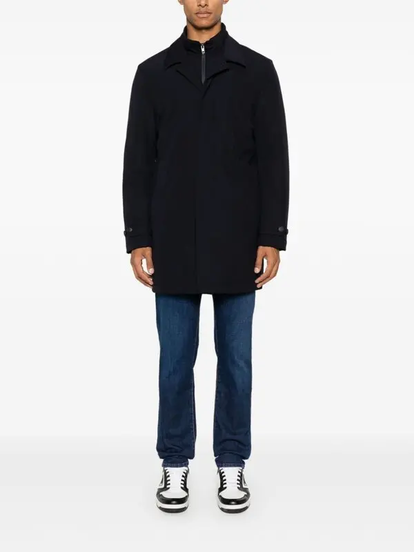 FAY Layered-effect Coat - Blue