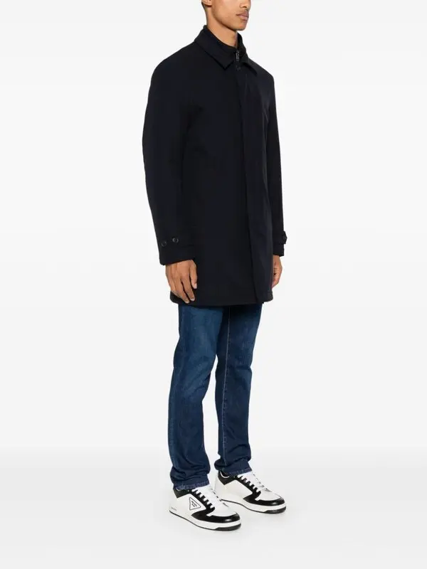 FAY Layered-effect Coat - Blue