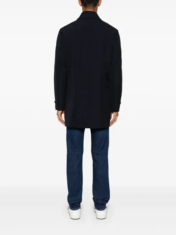 FAY Layered-effect Coat - Blue