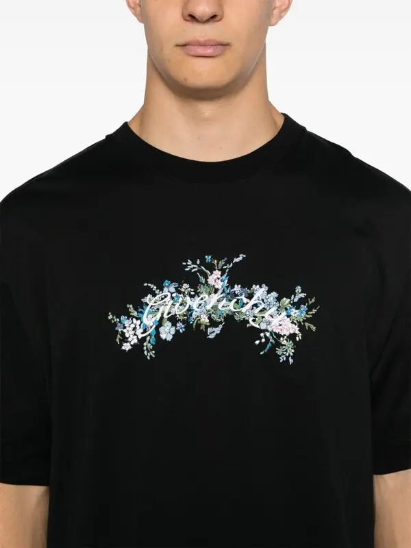 Givenchy T-shirt In Cotton Flowers